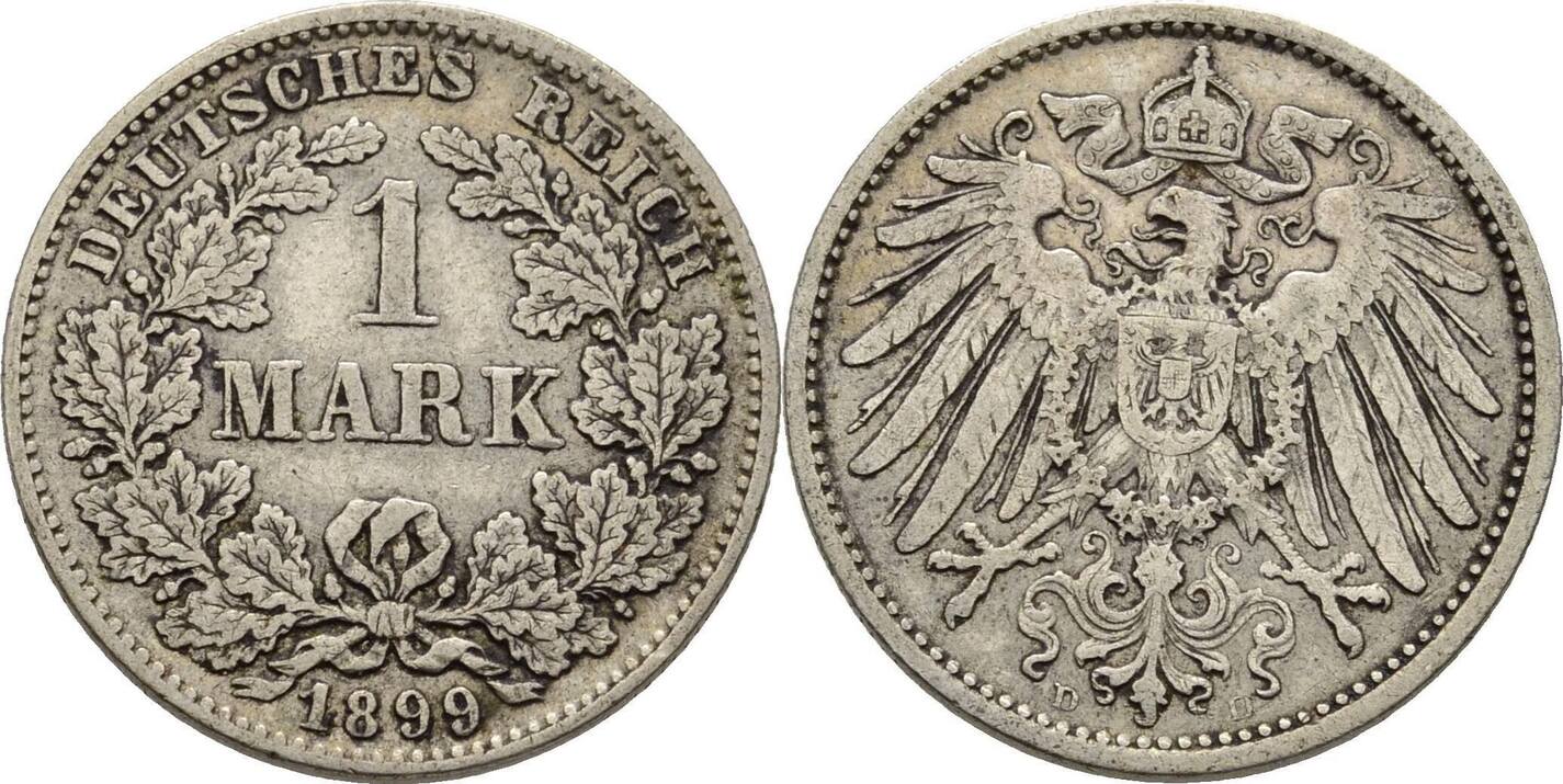 Deutsches Reich 1 Mark 1899 D ss | MA-Shops
