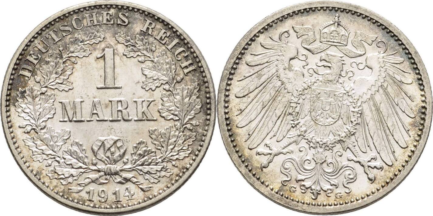 Deutsches Reich 1 Mark 1914 G vz | MA-Shops
