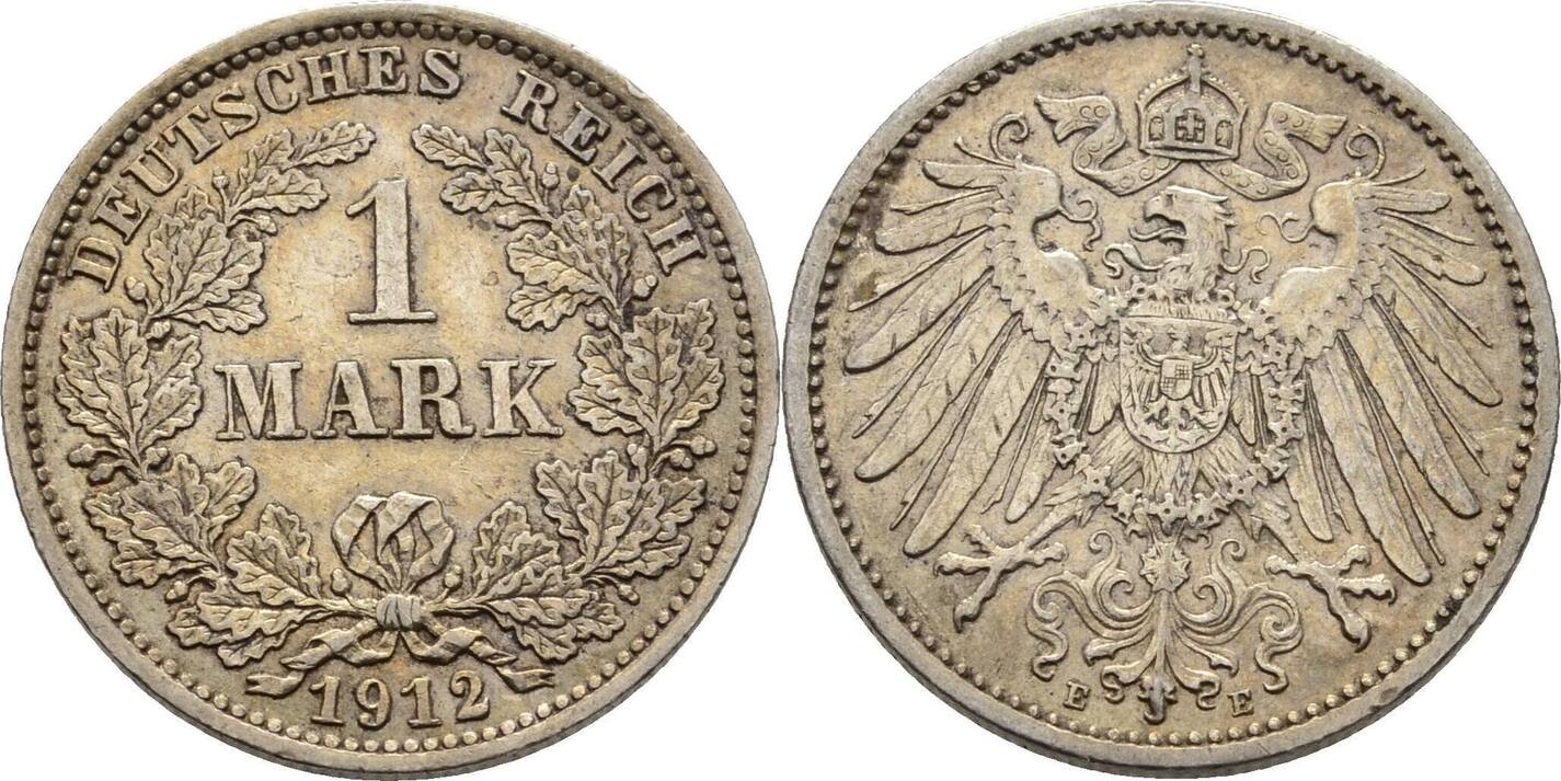 Deutsches Reich 1 Mark 1912 E ss | MA-Shops