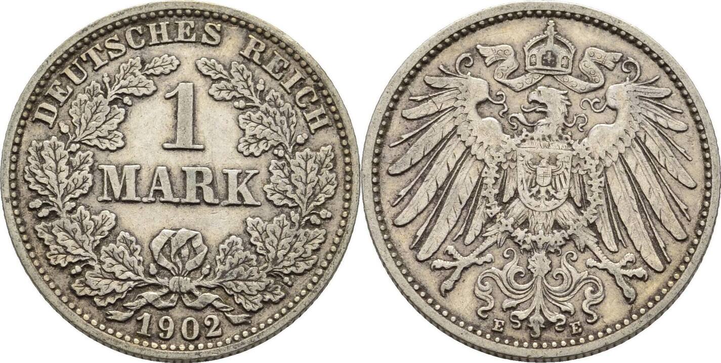 Deutsches Reich 1 Mark 1902 E ss | MA-Shops