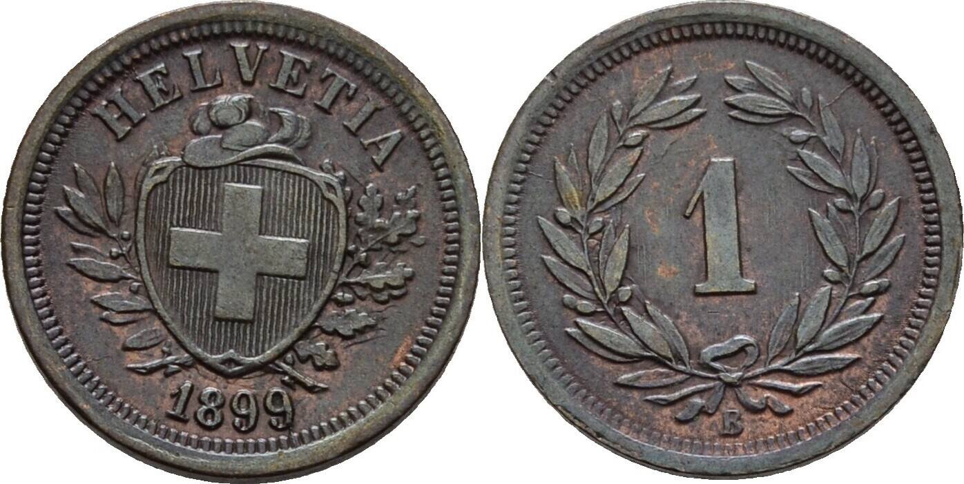 Schweiz 1 Rappen 1899 vz | MA-Shops