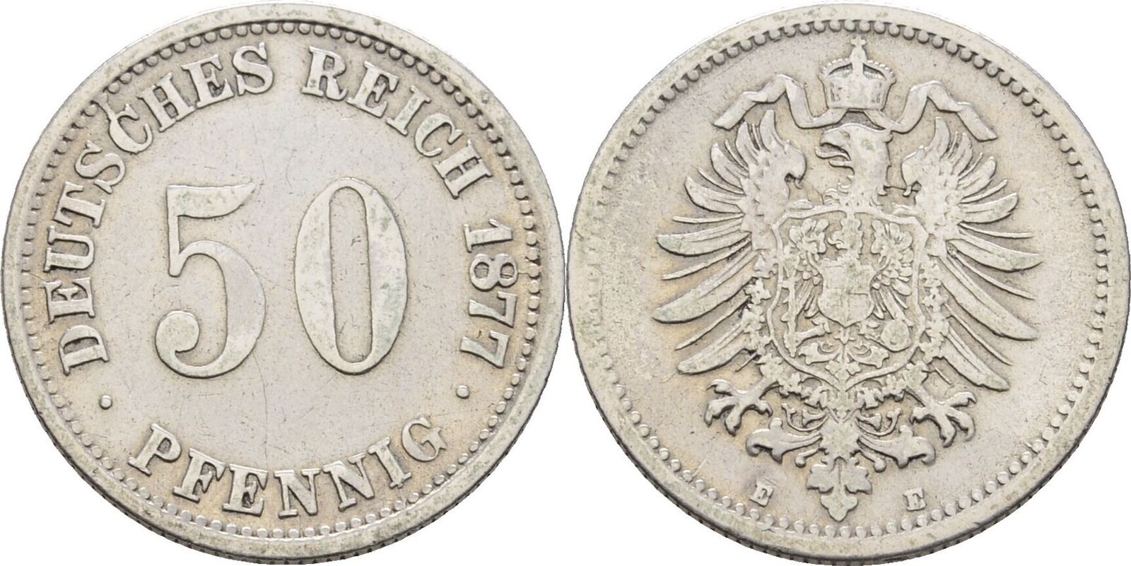Deutsches Reich 50 Pfennig 1877 E ss | MA-Shops