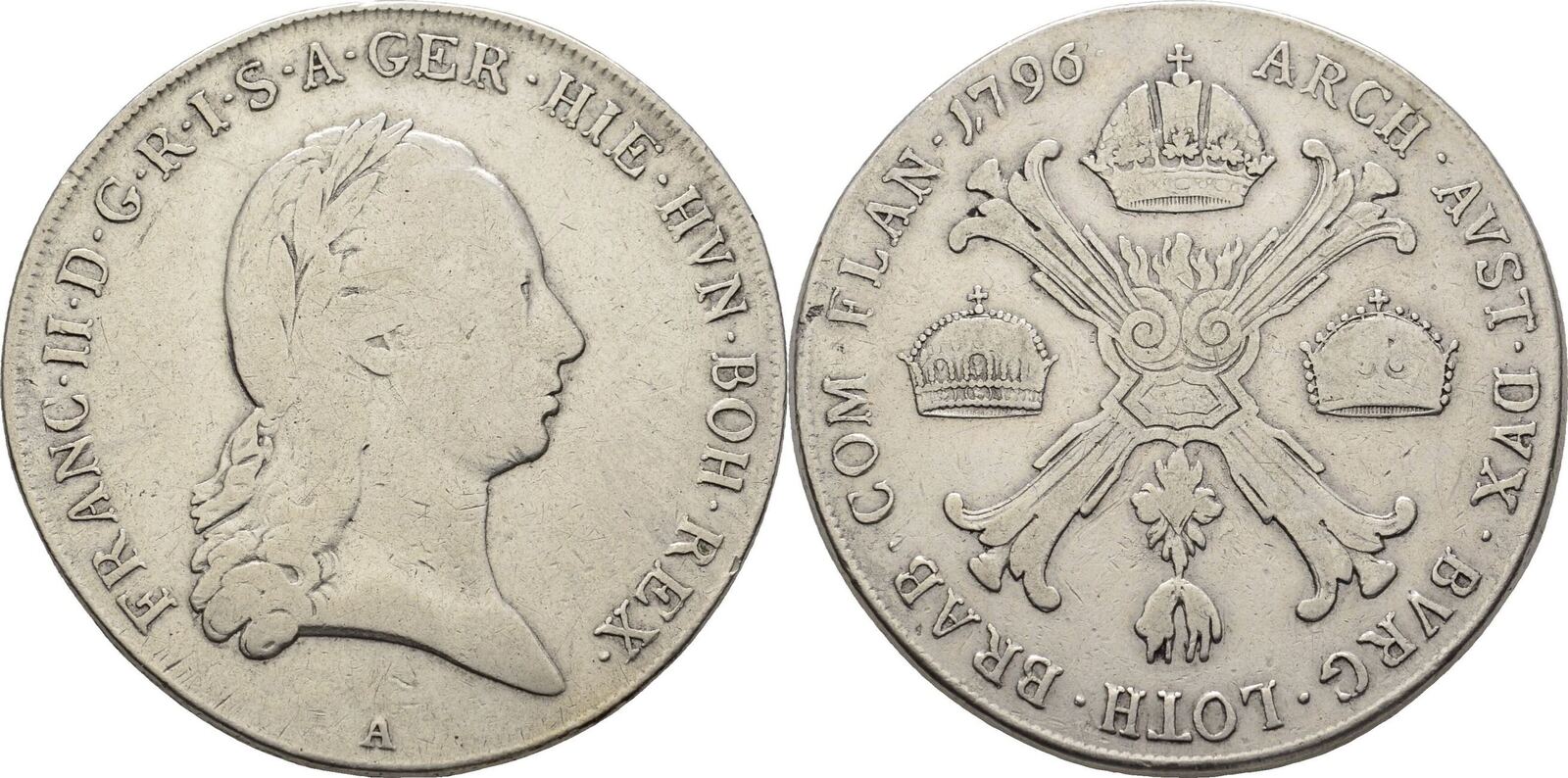 RDR Österreich Habsburg Wien Kronentaler 1796 Franz II./I., 1792-1835 f.ss | MA-Shops