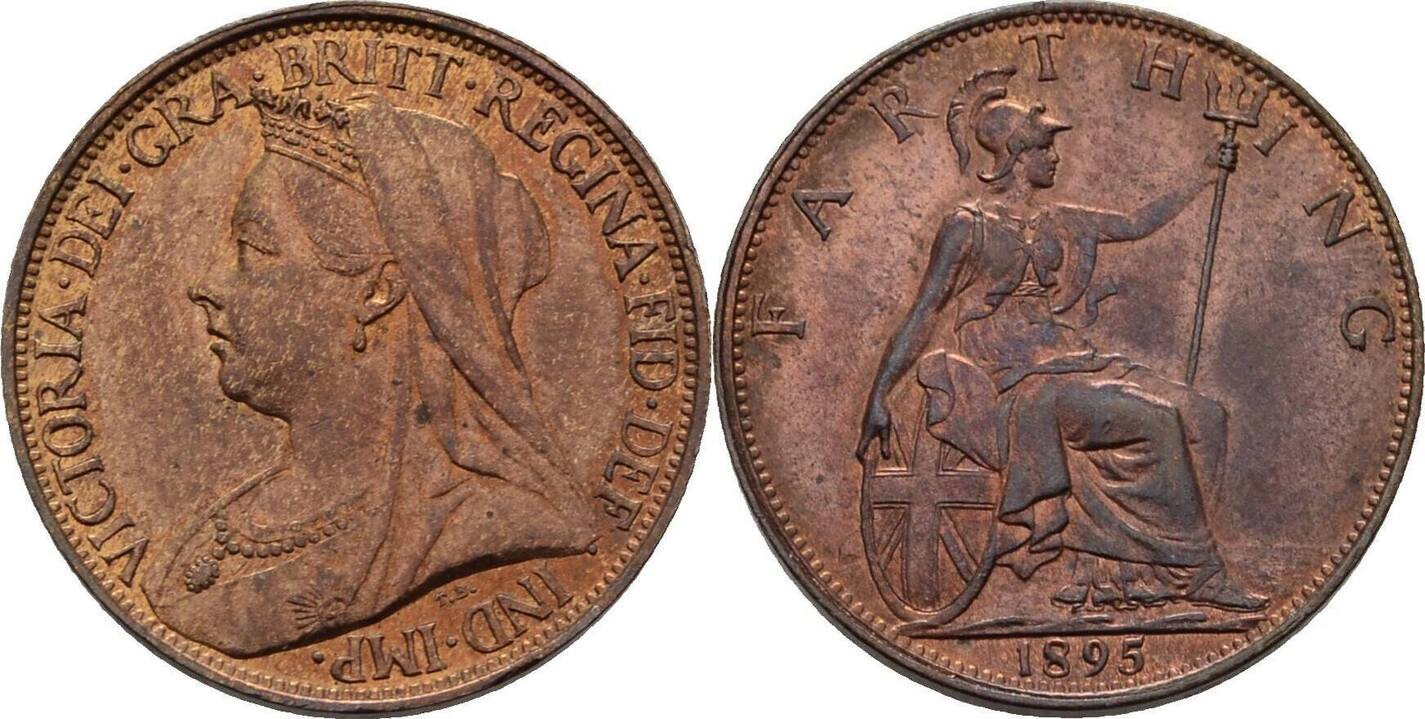 Großbritannien Farthing 1895 Victoria, 1837-1901 vz | MA-Shops