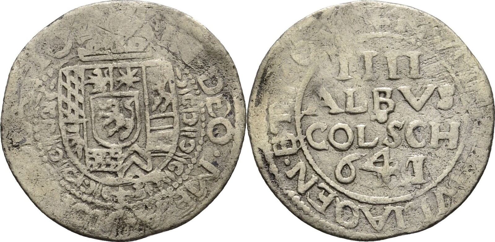 Jülich Berg Pfalz Neuburg 4 Albus 1641 Wolfgang Wilhelm 1624-1653 ss ...
