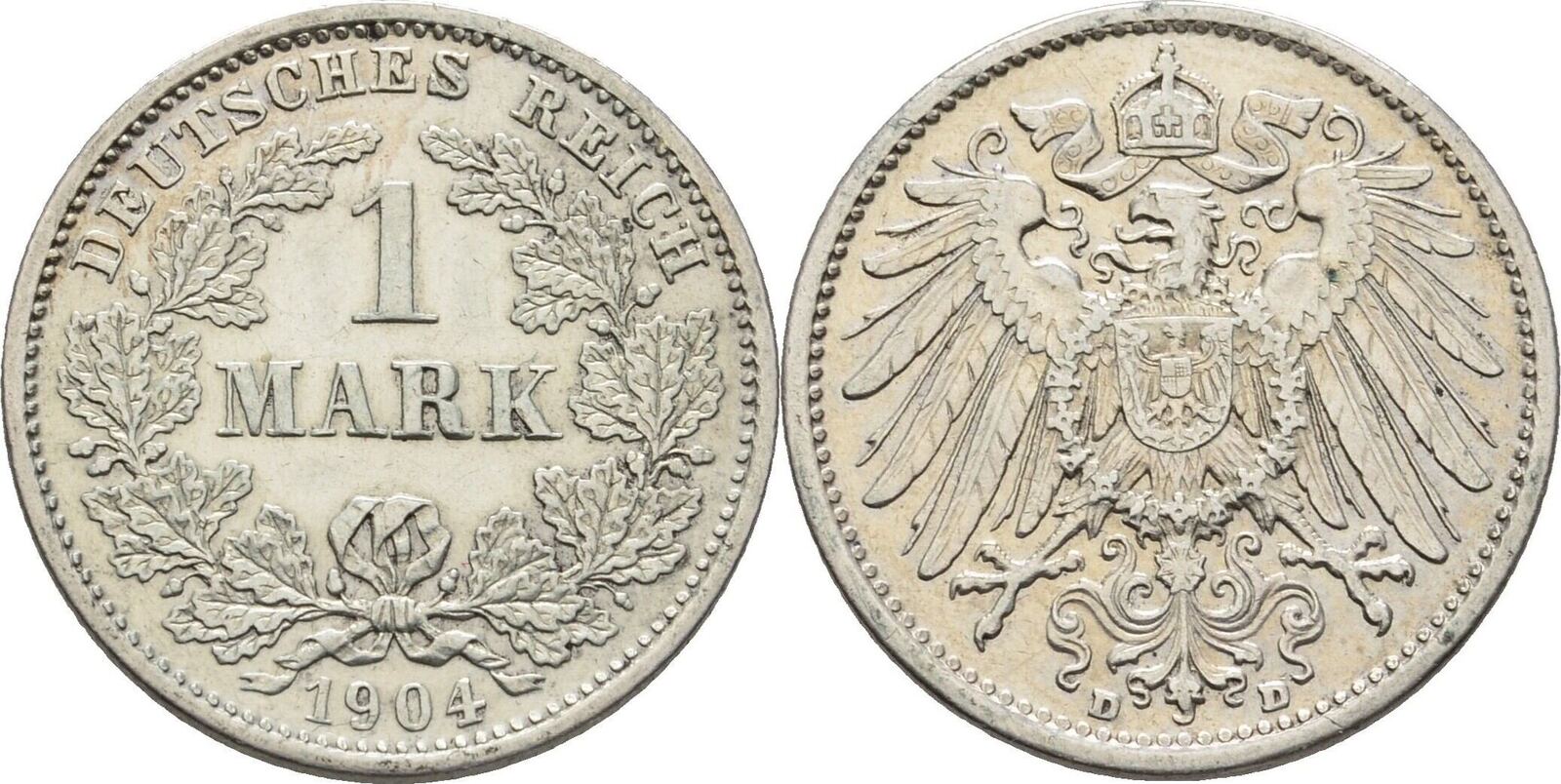 Deutsches Reich 1 Mark 1904 D ss | MA-Shops