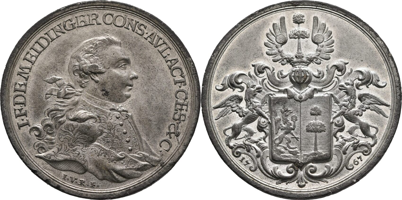 RDR Österreich Medaille 1767 Johann Friedrich von Meidinger vz | MA-Shops