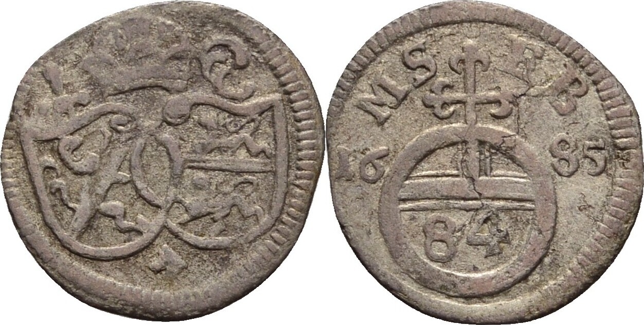 Bamberg 1/84 Taler 1685 Marquard Sebastian Schenk von Staufenberg 1683 ...