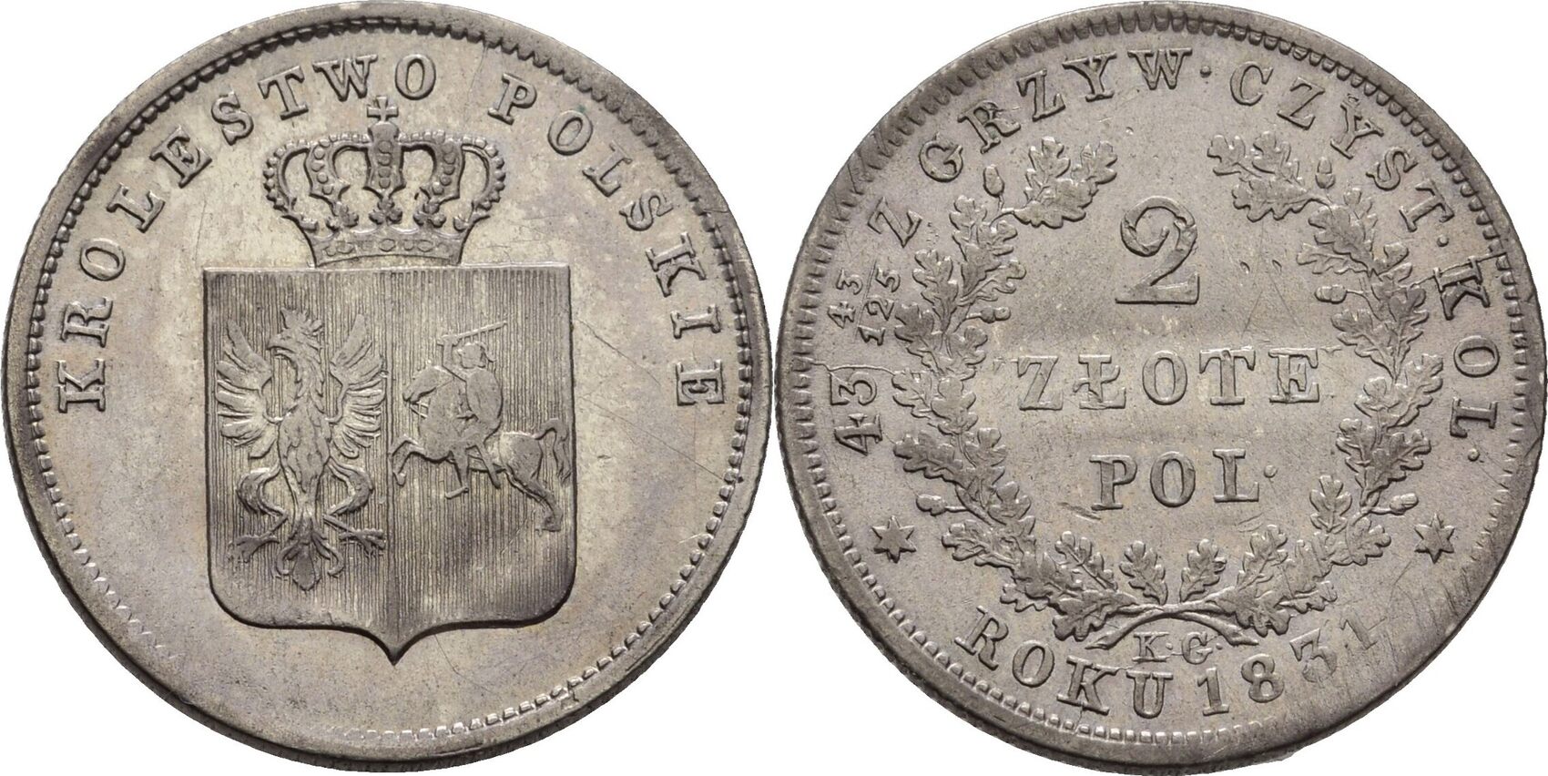 Polen 2 Zlote 1831 ss+ | MA-Shops