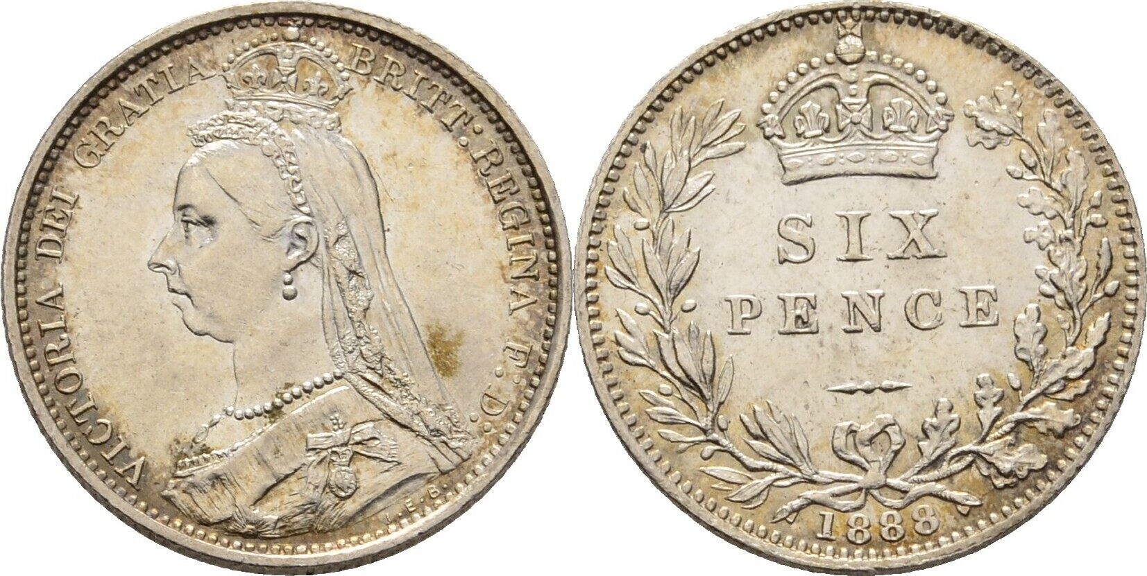Großbritannien 6 Pence 1888 Victoria (1837-1901) ss+ | MA-Shops
