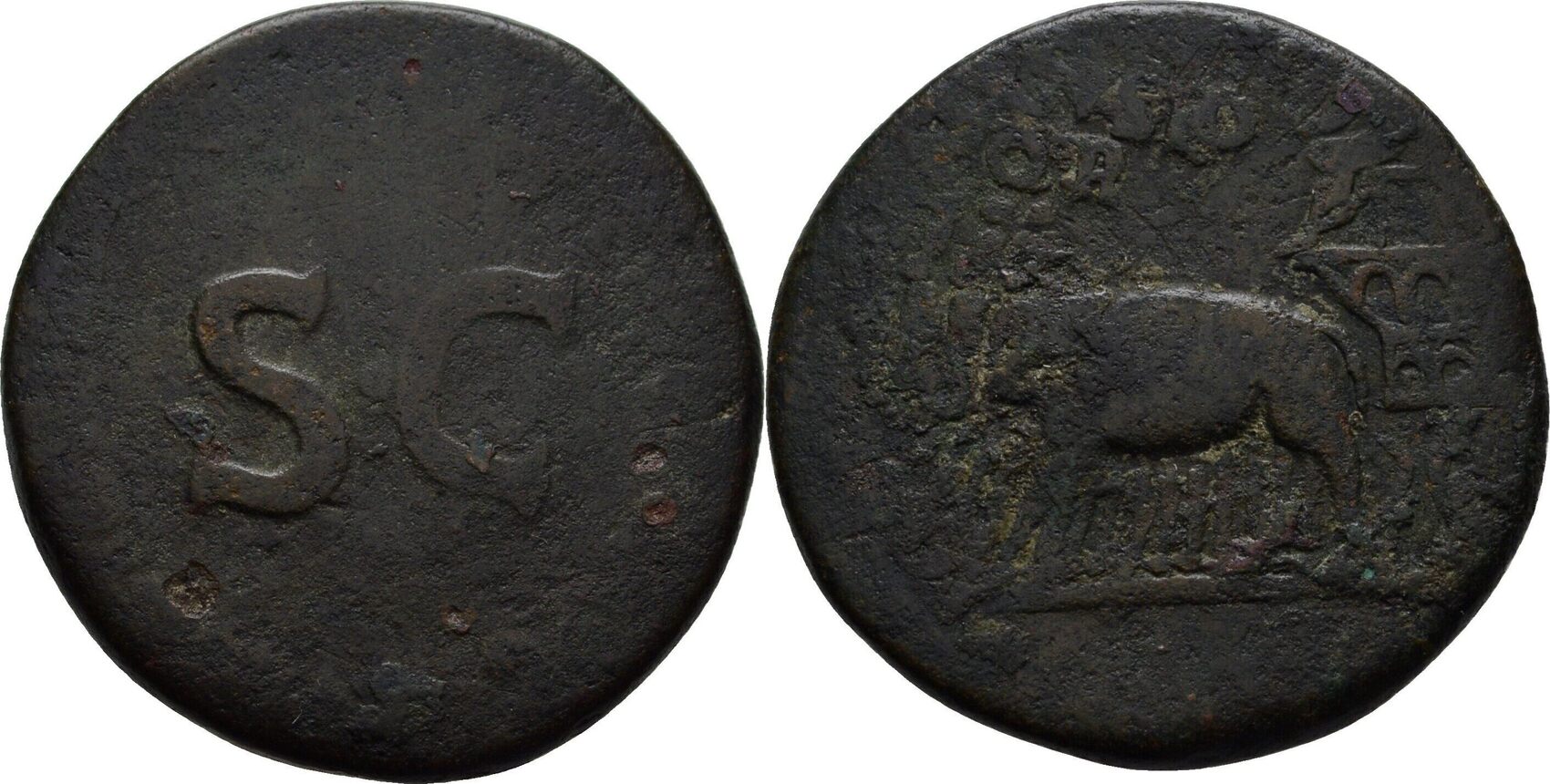 RÖMISCHE KAISERZEIT Sesterz 34-35 Divus Augustus ss | MA-Shops