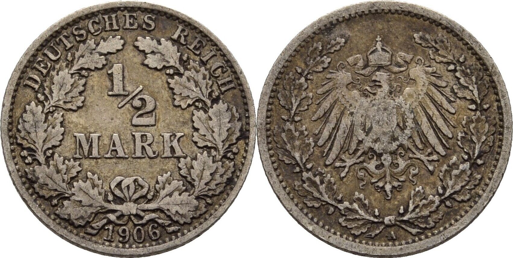 Deutsches Reich 1/2 Mark 1906 A ss | MA-Shops
