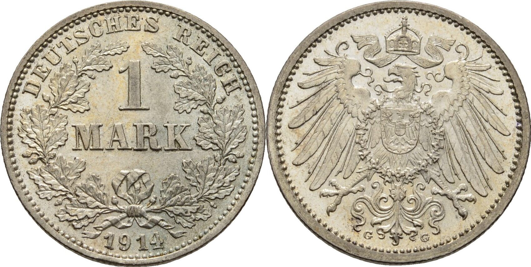 Deutsches Reich 1 Mark 1914 G vz | MA-Shops