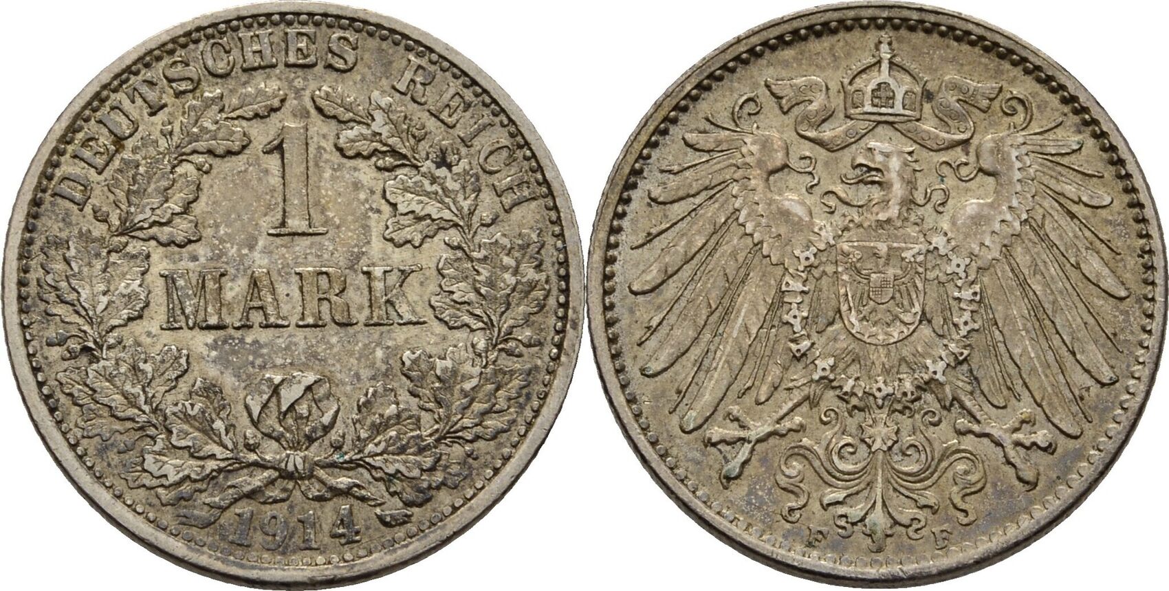 Deutsches Reich 1 Mark 1914 F ss/vz | MA-Shops