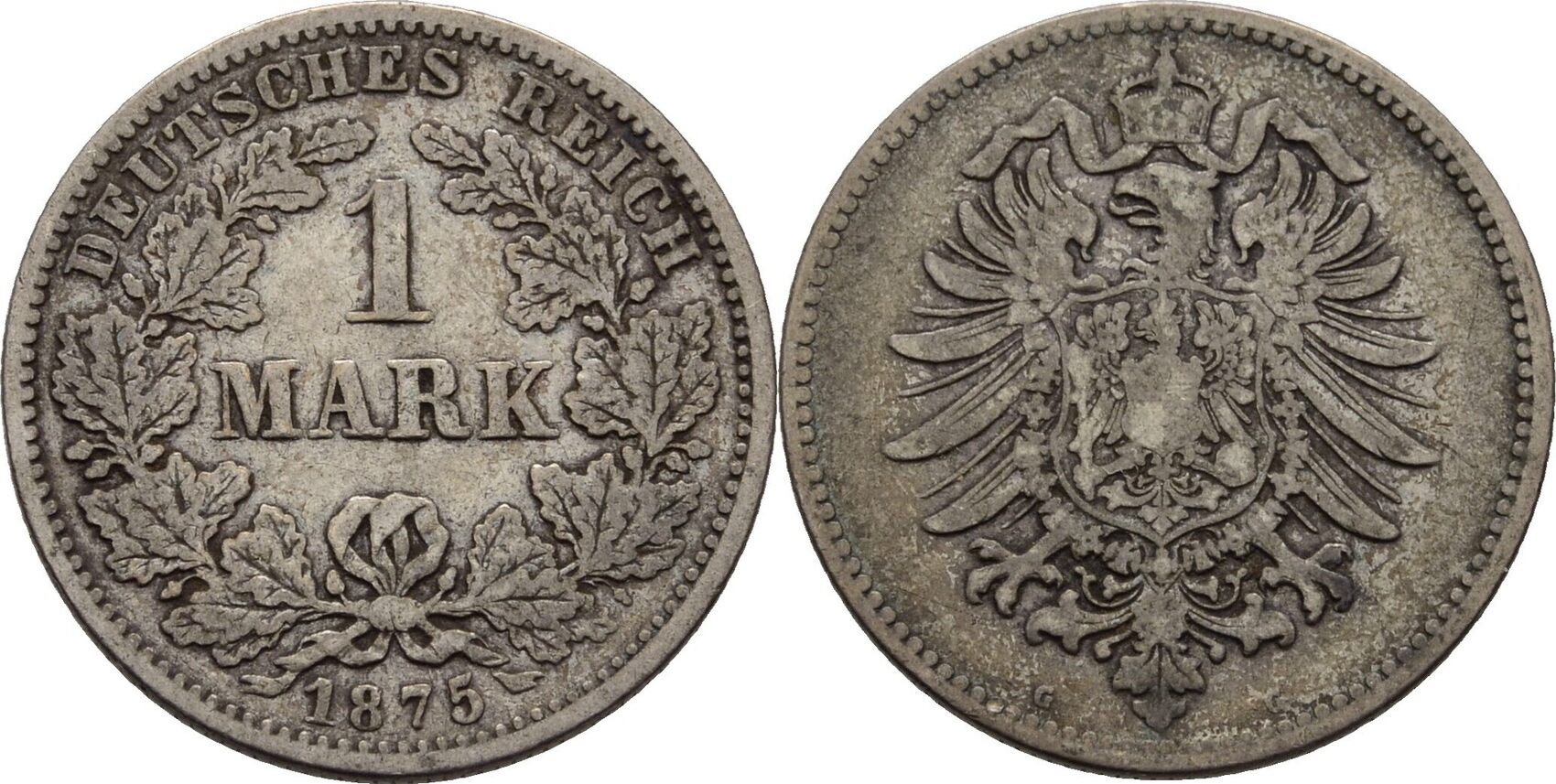 Deutsches Reich 1 Mark 1875 G ss | MA-Shops
