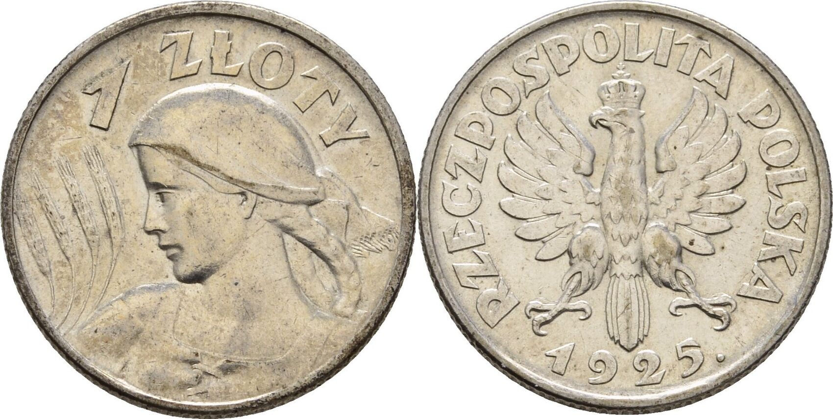 Polen 1 Zloty 1925 ss | MA-Shops