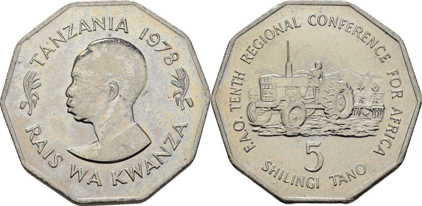 Tansania Tanzania 5 Shillings 1978 FAO vz | MA-Shops