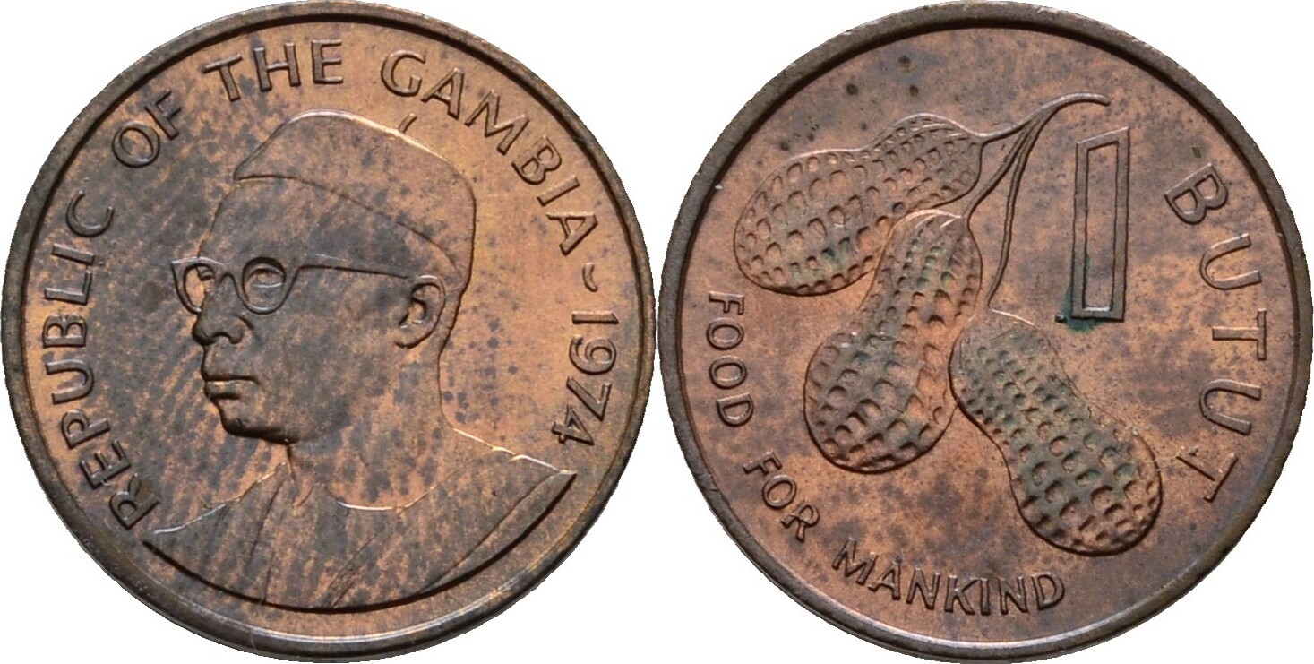 Gambia 1 Butut 1974 FAO prägefrisch | MA-Shops