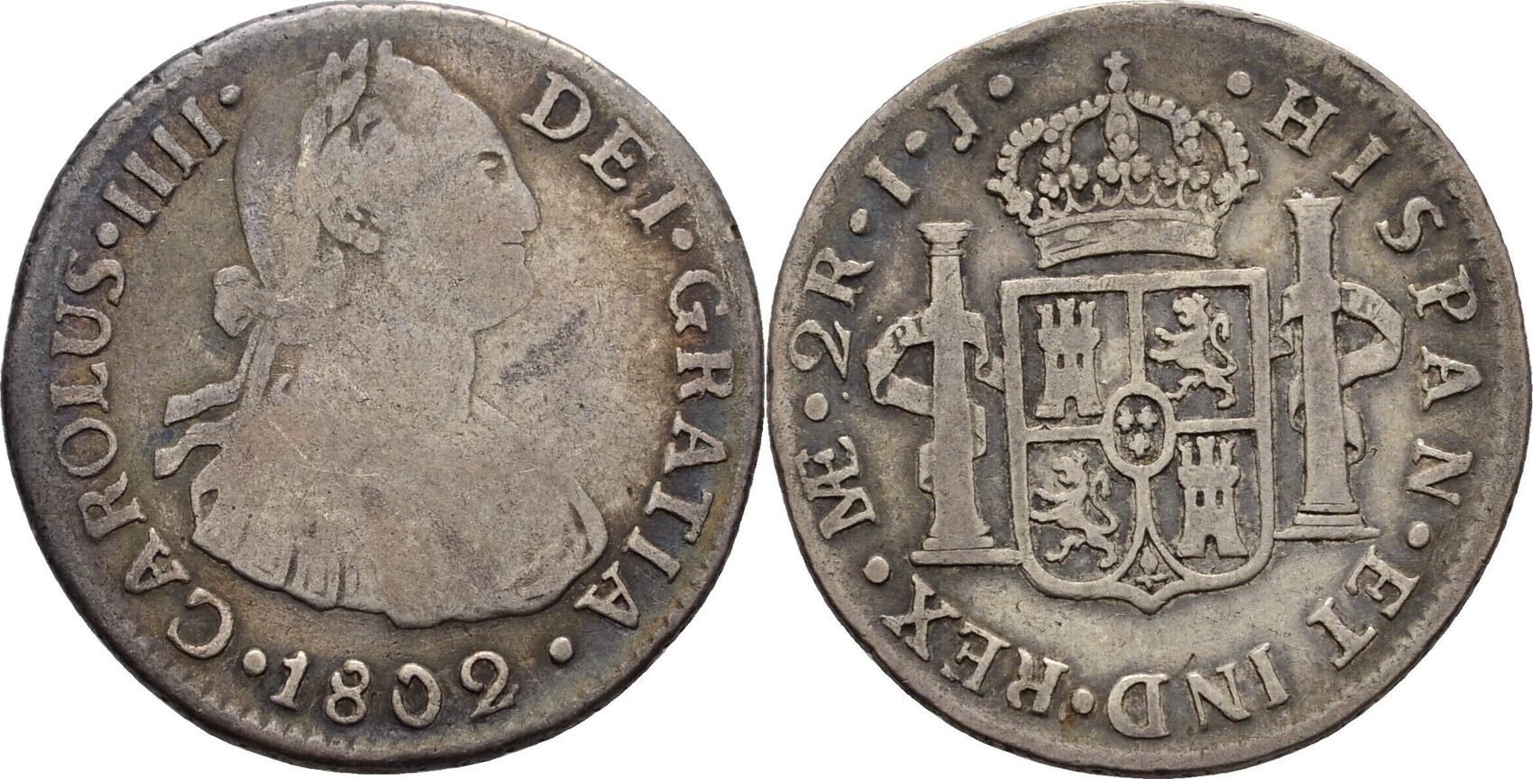 Spanien Peru Lima 2 Reales 1802 ss | MA-Shops