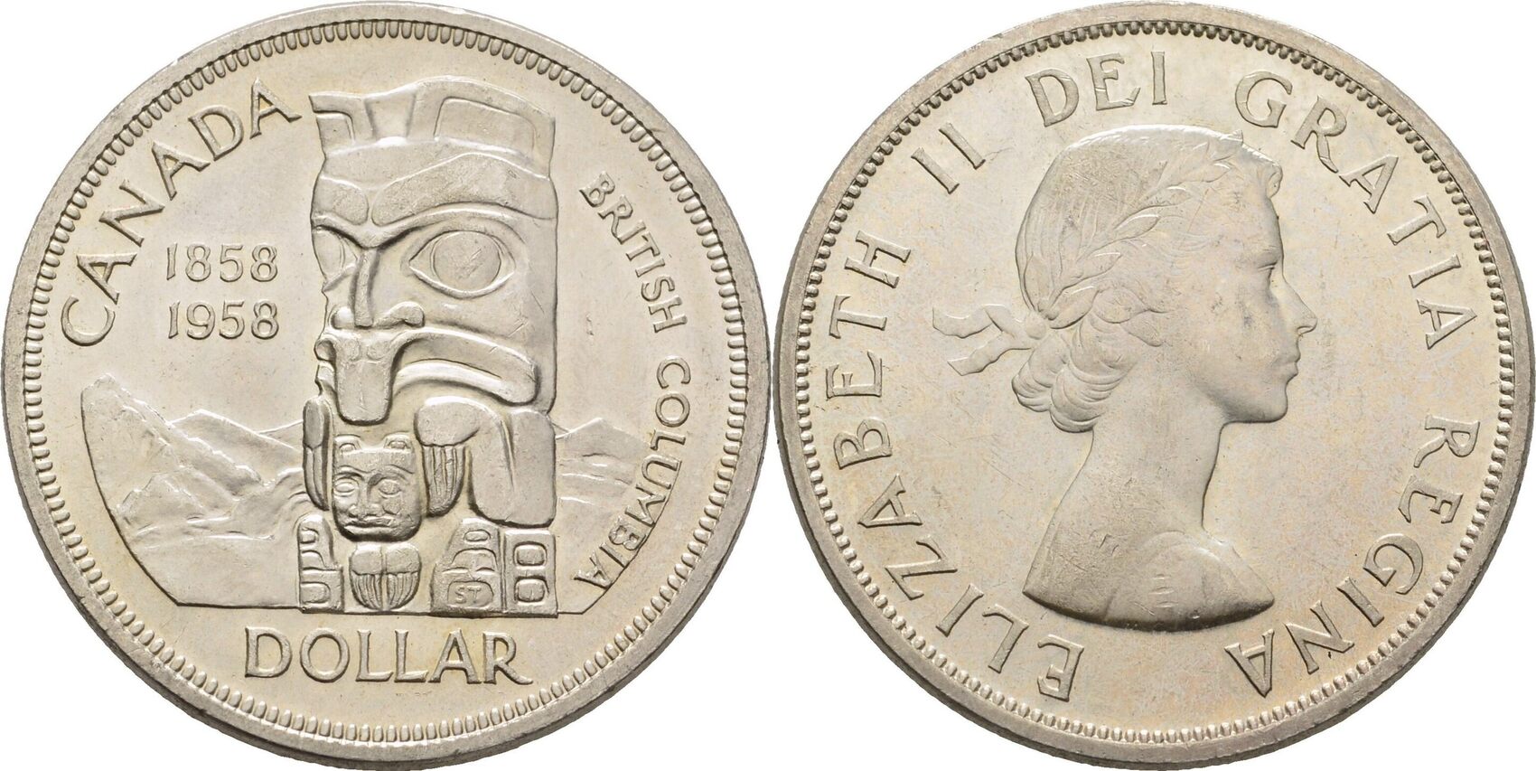 Kanada Dollar 1958 Elizabeth II. kl. Kratzer, vz | MA-Shops