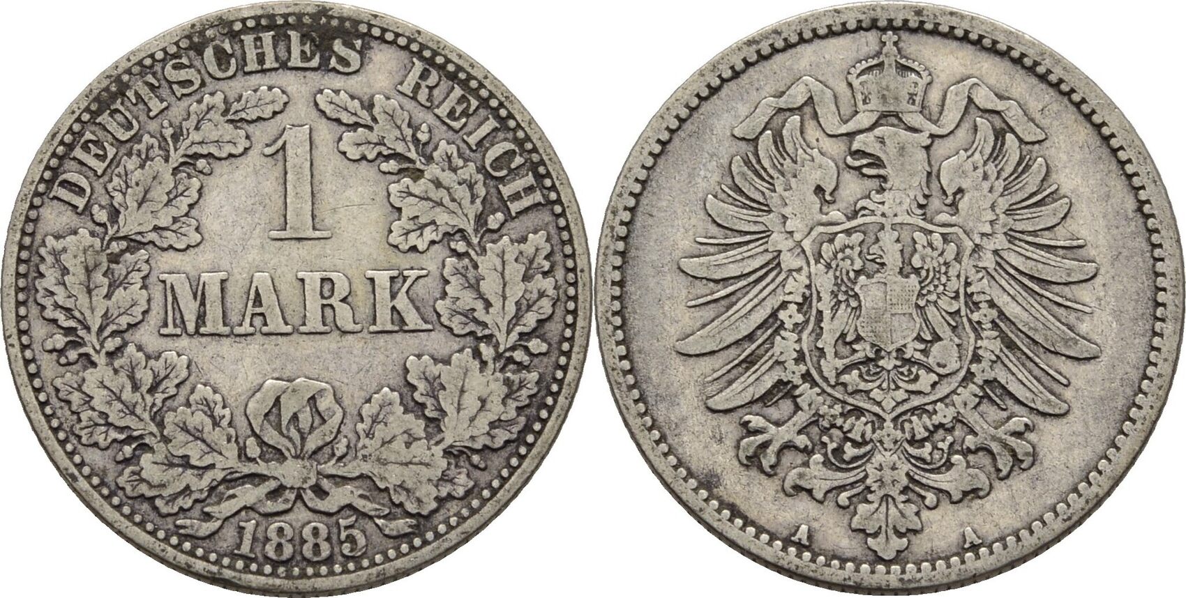 Deutsches Reich 1 Mark 1885 A ss | MA-Shops