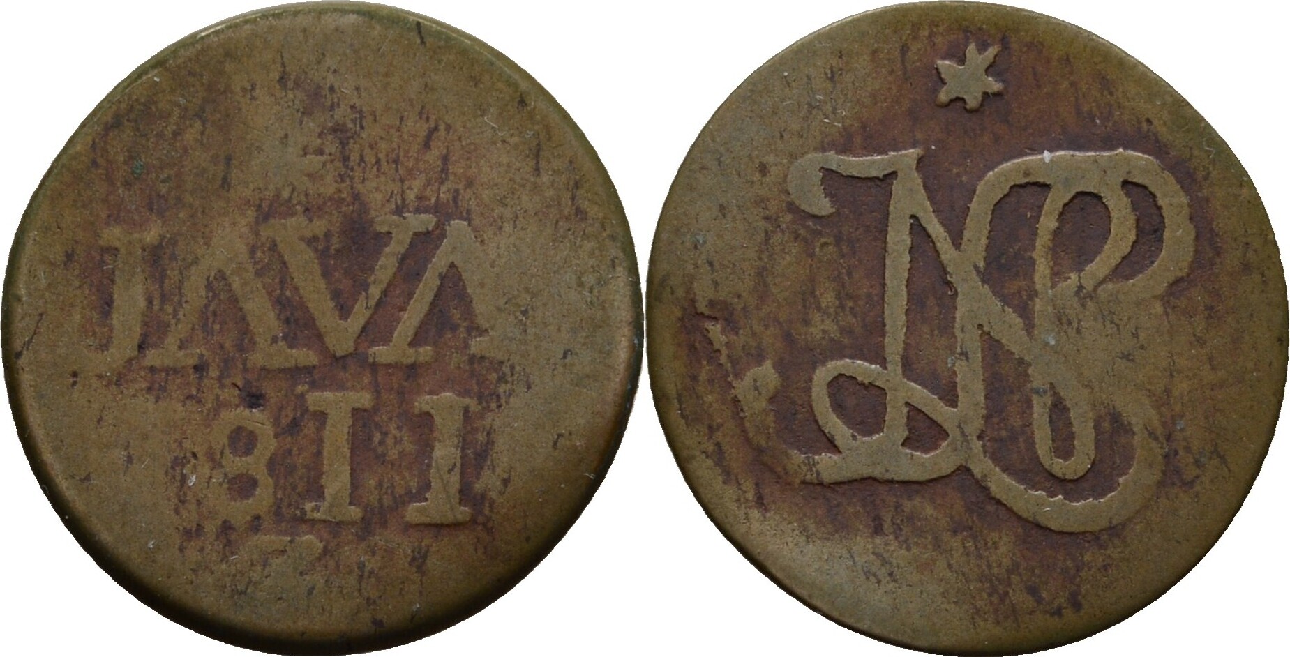 Niederlande Indien Java 1 Duit 1811 f.ss | MA-Shops