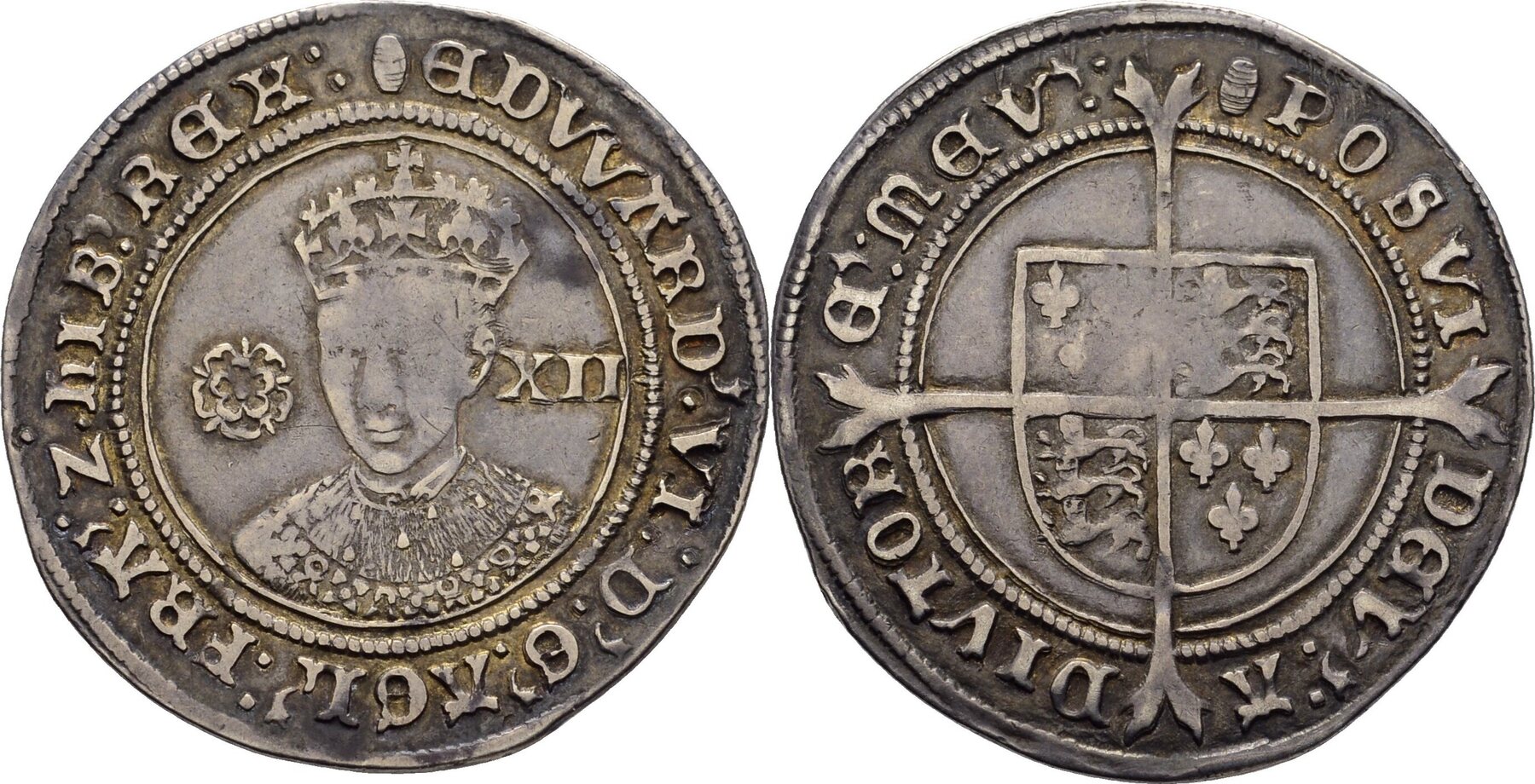 England 12 Pence = Shilling 1551-1553 Edward VI. 1547-1553 ss | MA-Shops