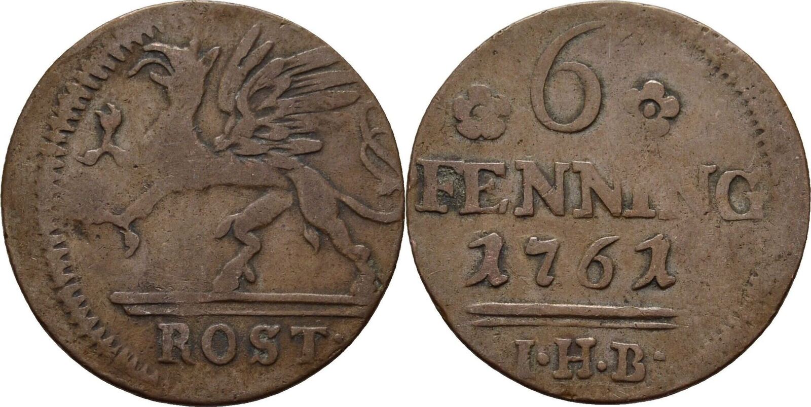 Rostock 6 Pfennig 1761 ss | MA-Shops