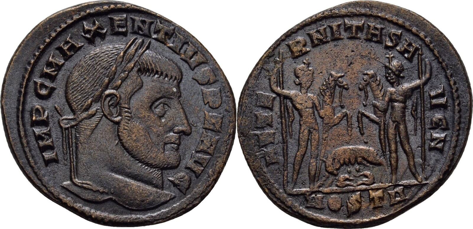 RÖMISCHE KAISERZEIT Ostia Follis 309 Maxentius, 307-312 ss | MA-Shops