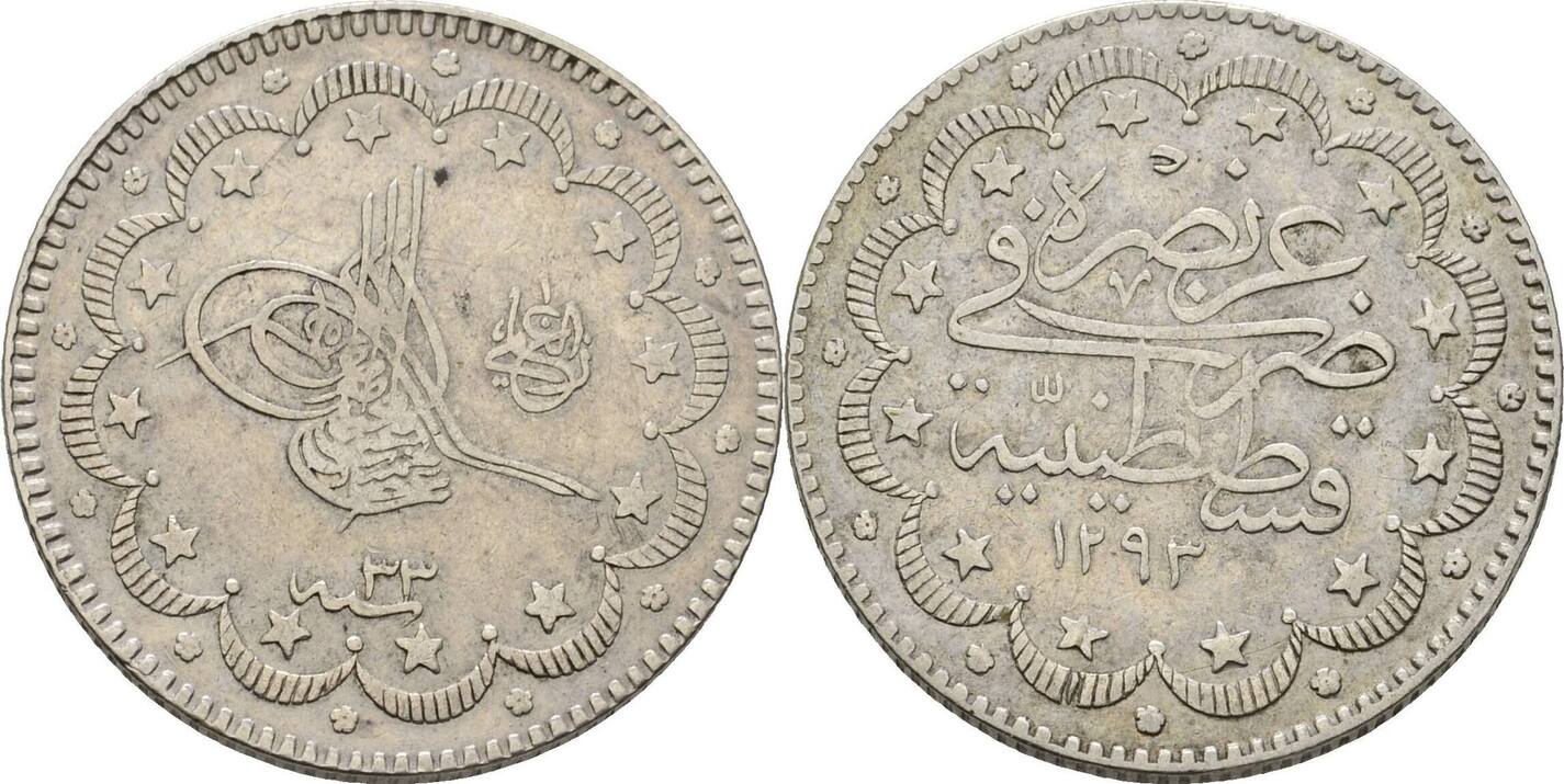 Türkei Osmanen 10 Kurus 1293 ss | MA-Shops