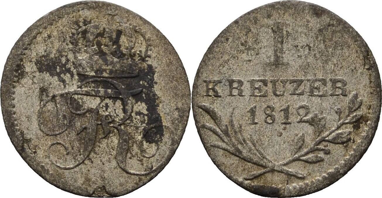 Württemberg Kreuzer 1812 Friedrich I. 1806-1816 ss | MA-Shops