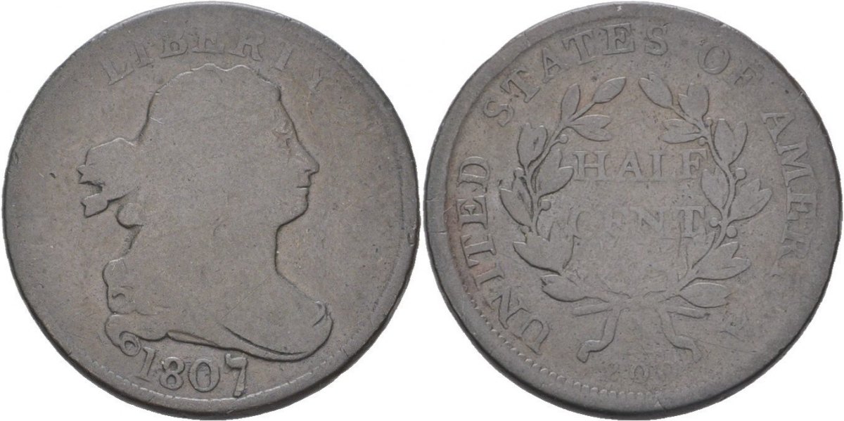 USA 1/2 Cent 1807 s | MA-Shops