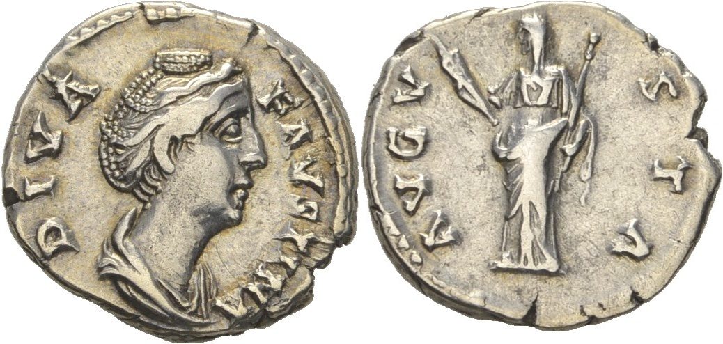 RÖMISCHE KAISERZEIT Denar 141-161 Faustina I. 138-141 ss+ | MA-Shops