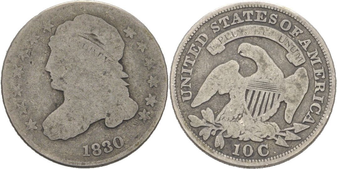 USA 1 Dime (10 Cents) 1830 f.ss | MA-Shops