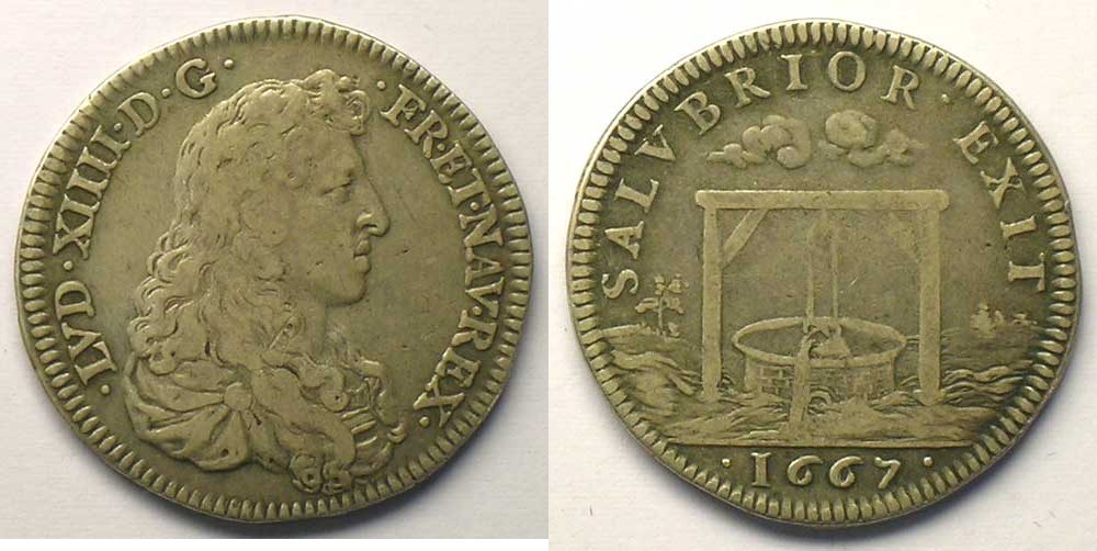 Münzen Jeton rond en argent 1667 Jetons des alten Regims Louis XIV ...