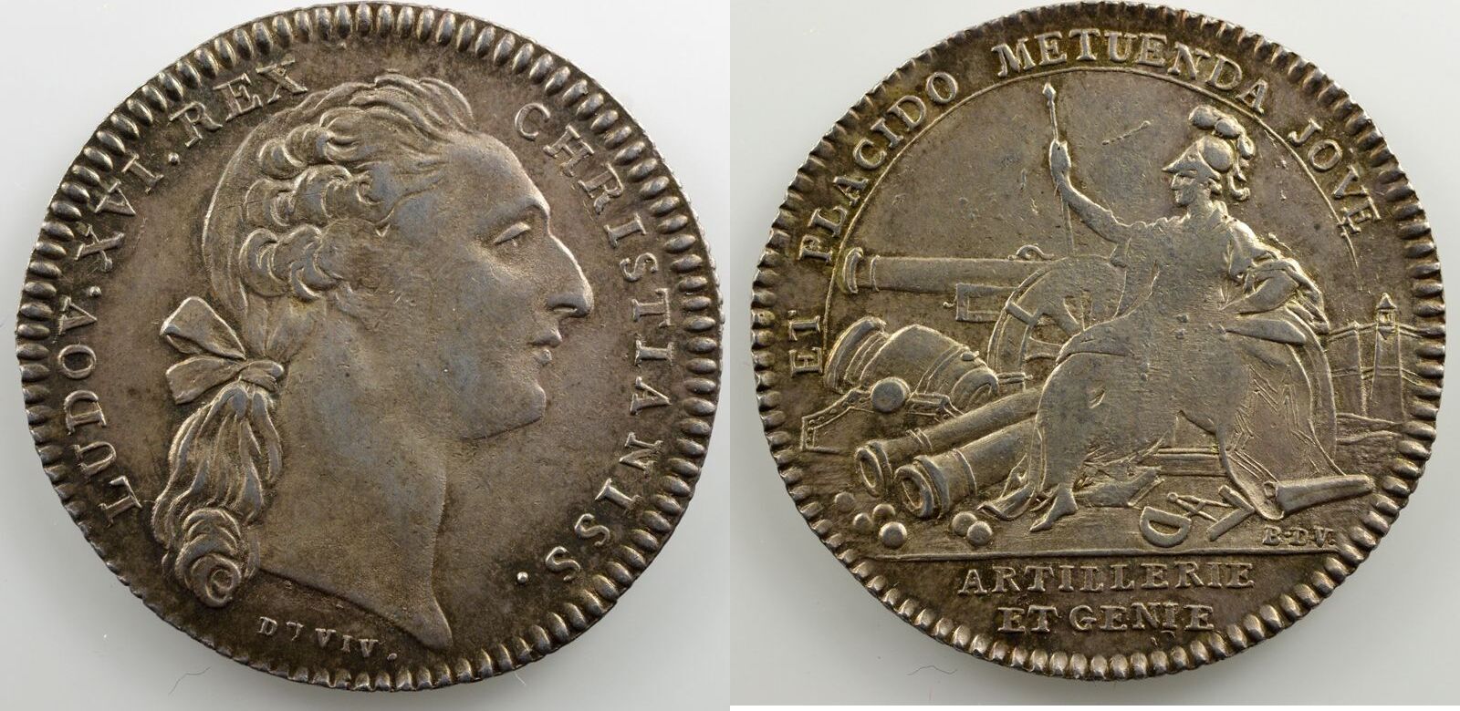 Münzen jeton rond en argent Jetons des alten Regims Artillerie et Génie ...