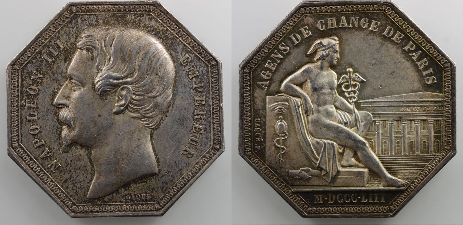 Jetons und Medaillen Jeton 1853 Numismatique du commerce et de l ...
