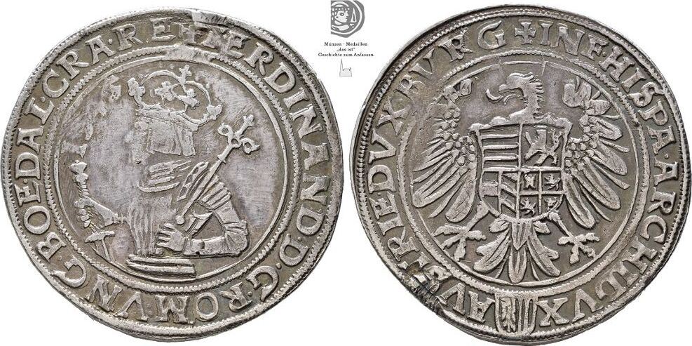 ÖSTERREICH Taler 1545 Ferdinand I. LINZ ss | MA-Shops