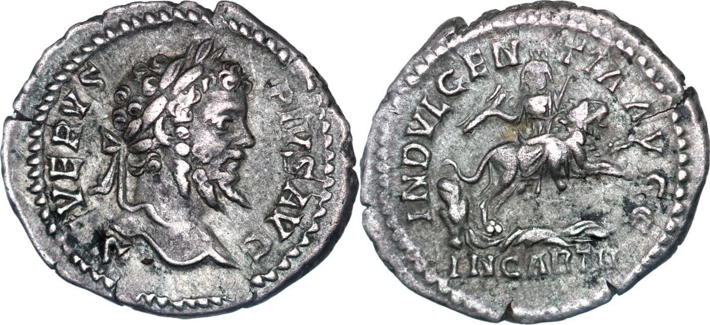 Roman Empire 207 AD. Septimius Severus AR Denarius – INDVLGENTIA AVGG ...