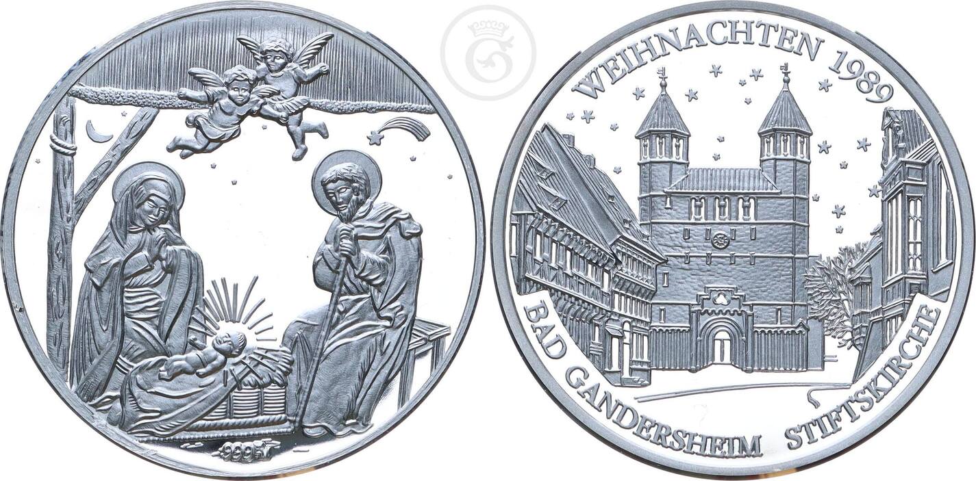 Silbermedaille Weihnachten 1989 - Bad Gandersheim Stiftskirche PP | MA ...