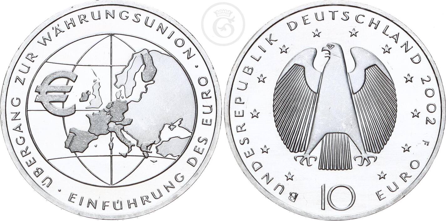 Deutschland BRD 10 Euro 2002 10 € Gedenkmünze - Übergang zur ...