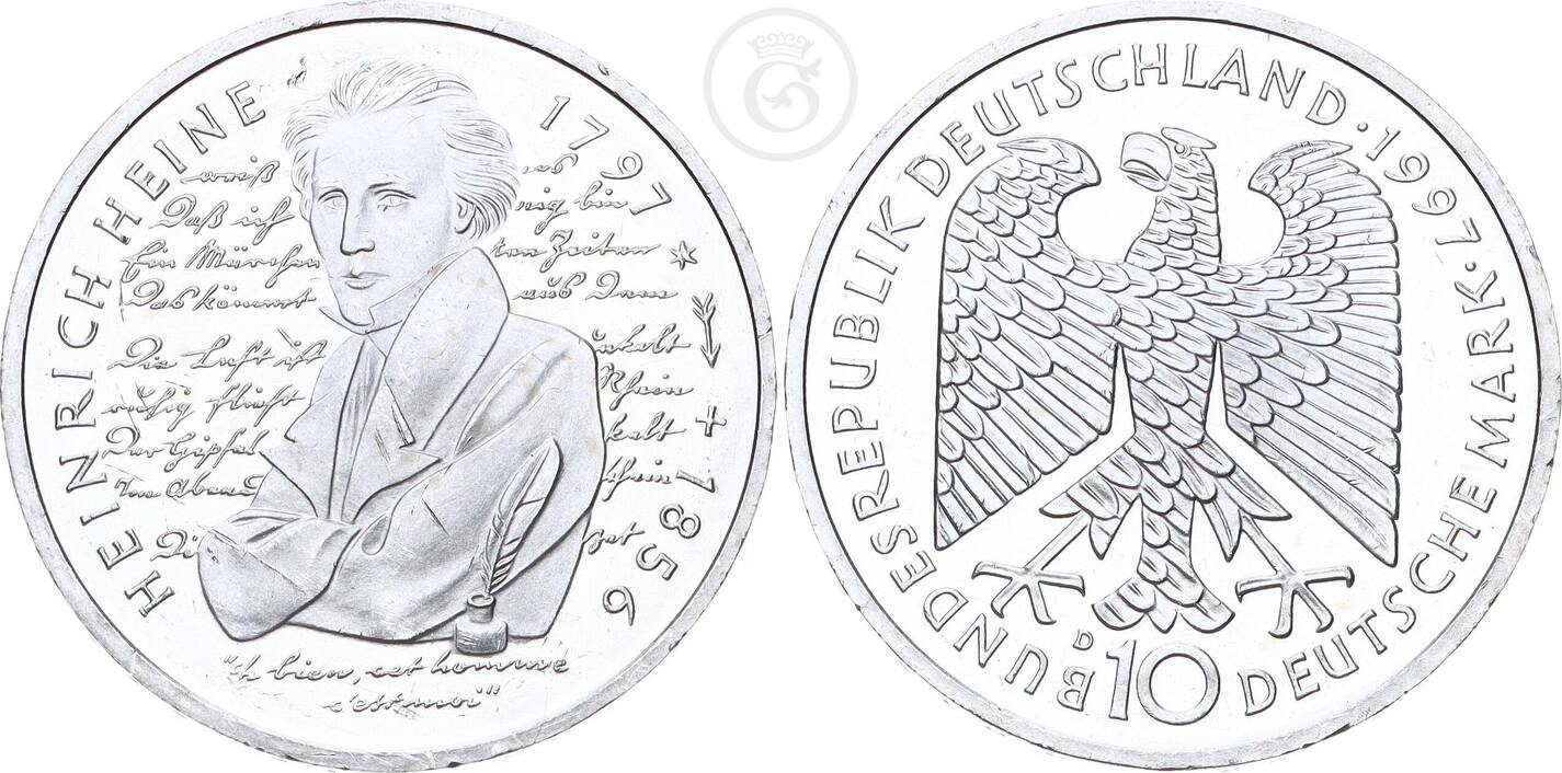 Deutschland BRD 10 Mark 1997 10 Deutsche Mark - 200. Geburtstag von ...