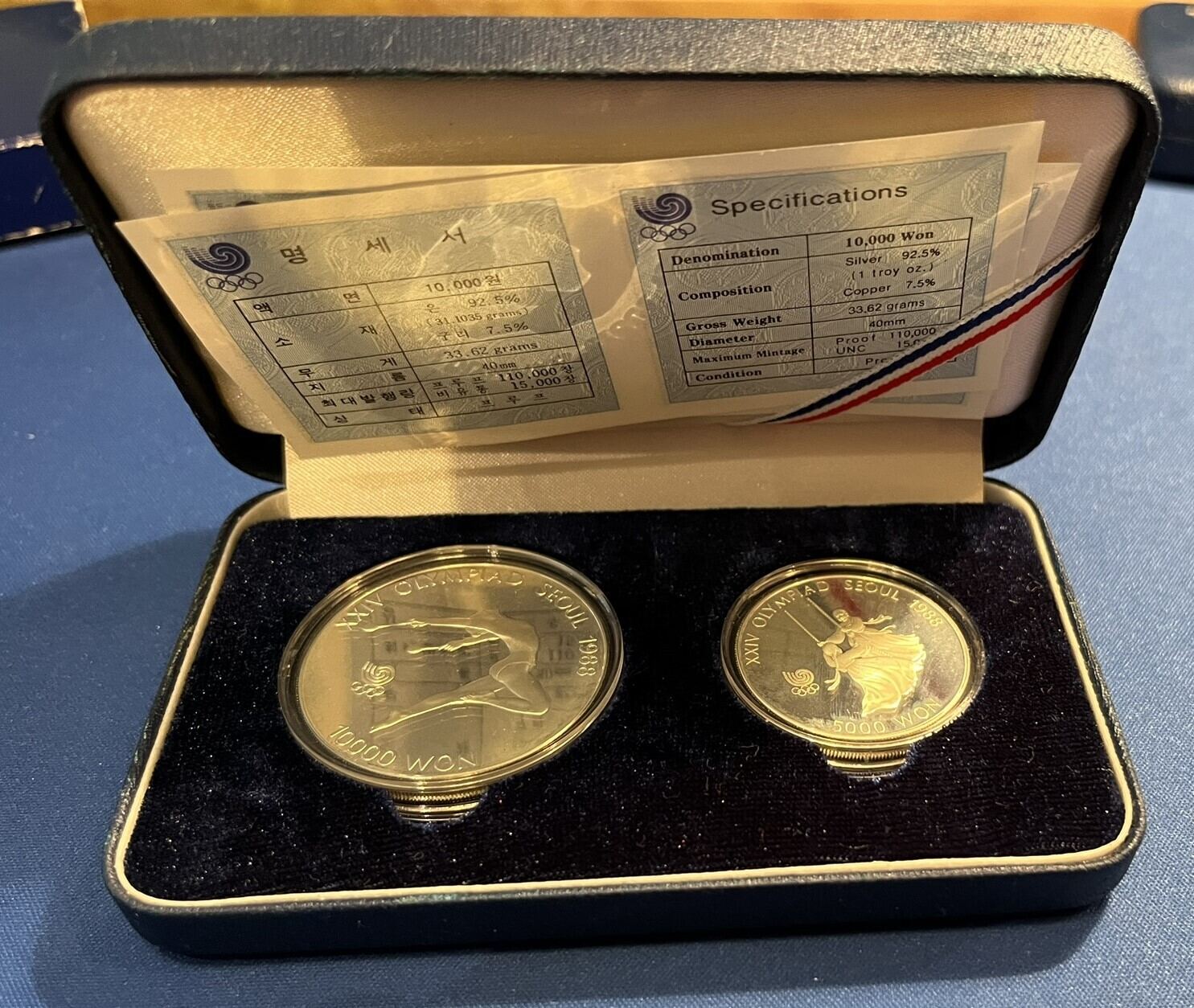 Südkorea 1988 10000 Won und 5000 Won - PP mit Box und Zertifikat | MA-Shops