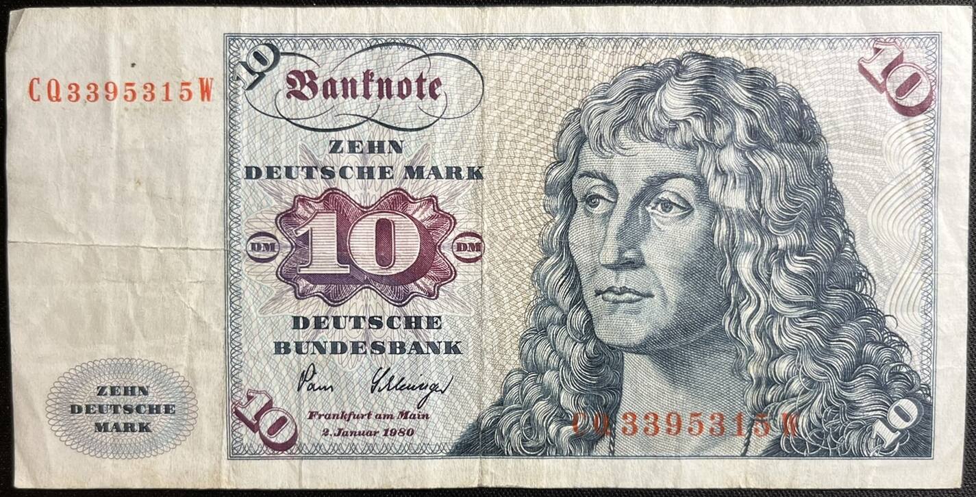 Deutschland BRD 10 Deutsche Mark 1980 10 DM Banknote IV | MA-Shops