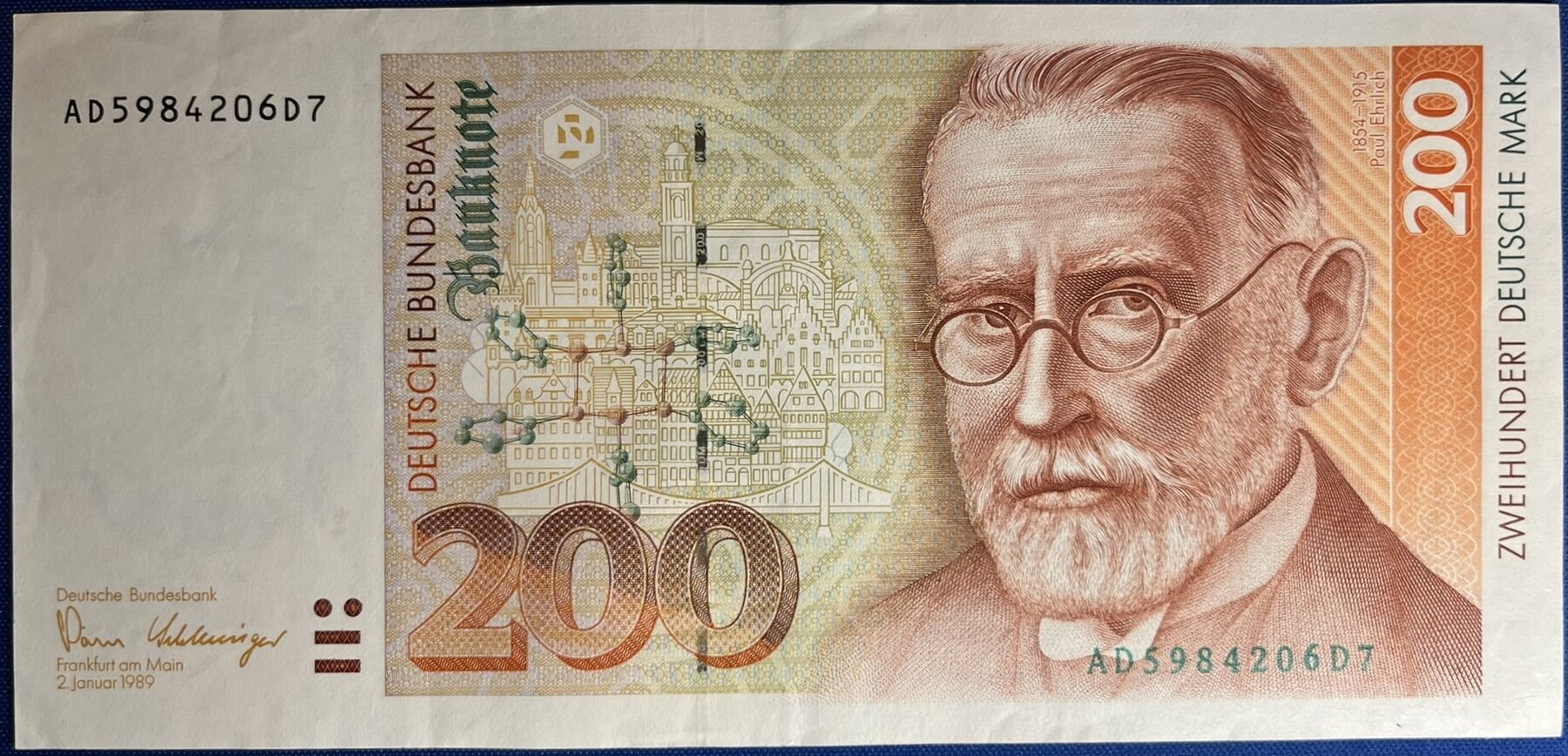 Deutschland BRD 200 Deutsche Mark 1989 200 DM Banknote II | MA-Shops