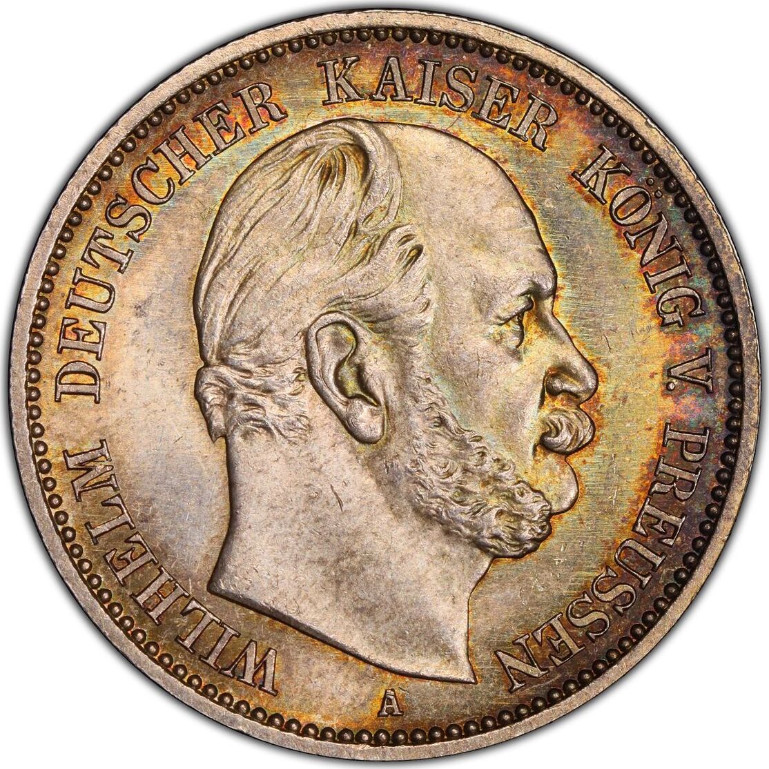Preussen 2 Mark 1883 A J-96 Kaiser Wilhelm I PCGS zertifiziert ...