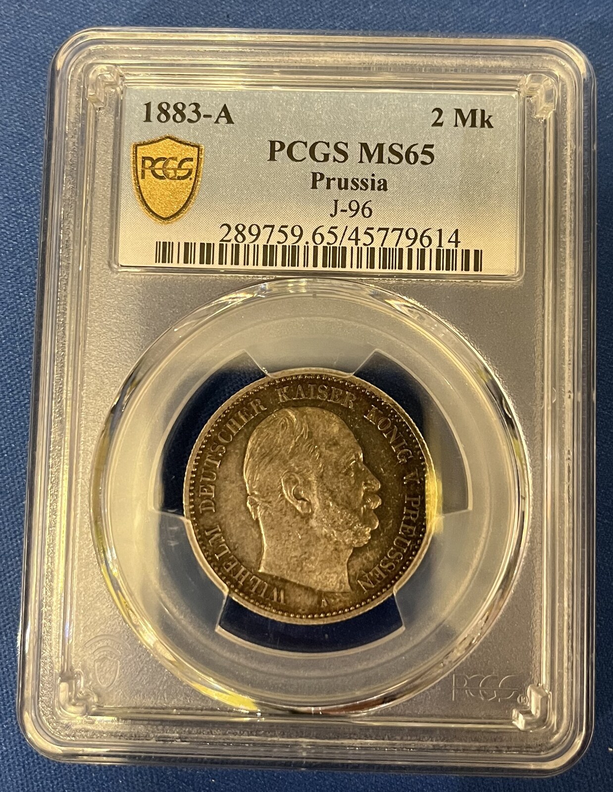 Preussen 2 Mark 1883 A J-96 Kaiser Wilhelm I PCGS zertifiziert ...