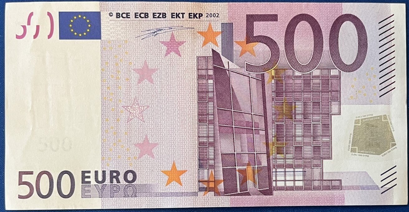 Deutschland BRD 500 Euro 2002-2003 500 € Banknote 1. Serie - Moderne ...