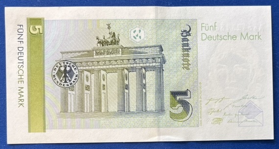 Deutschland BRD 5 Deutsche Mark 1991 5 DM Banknote I-II | MA-Shops