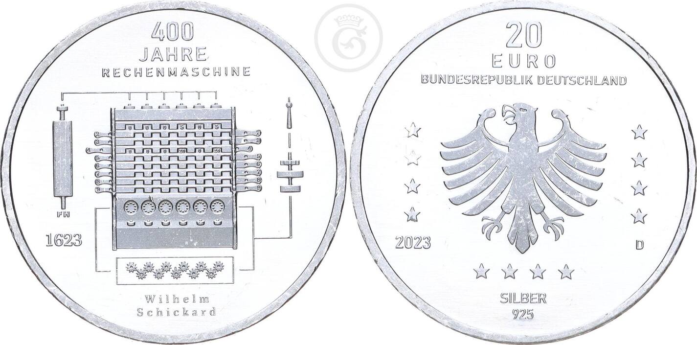 Deutschland BRD 20 Euro 2023 20 € Gedenkmünze - 400 Jahre ...